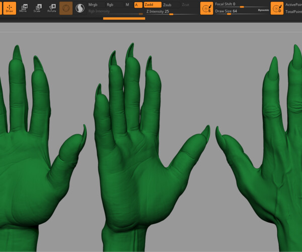 ArtStation - Hand Demon BaseMesh | Resources
