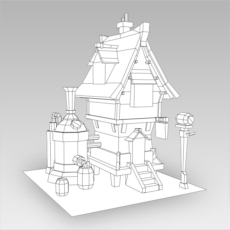 ArtStation - Low Poly Fantasy Home | Game Assets