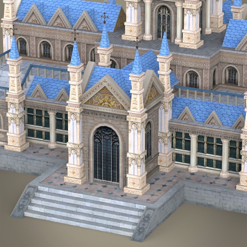 ArtStation - Fantasy Low Poly Church Building | Game Assets