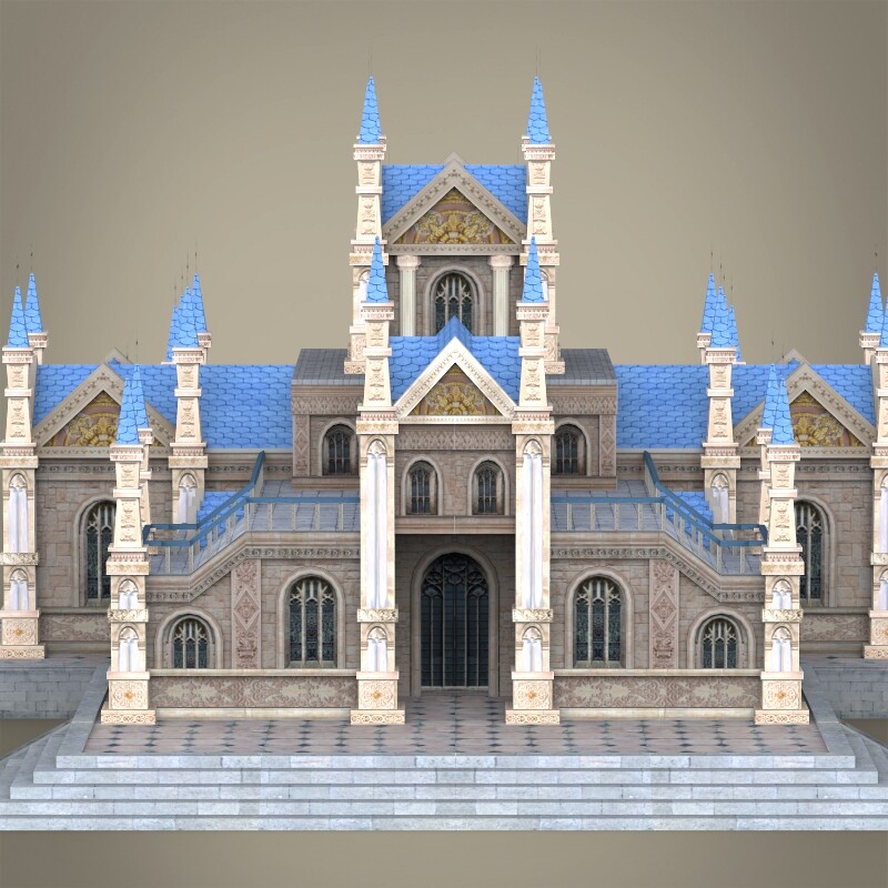 ArtStation - Fantasy Low Poly Church Building | Game Assets