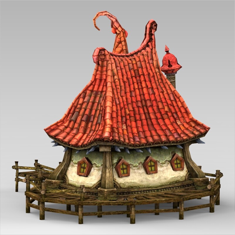 ArtStation - Fantasy Water Hut | Game Assets