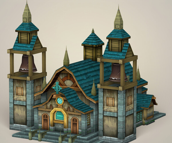 ArtStation - Game Ready Village Church | Game Assets