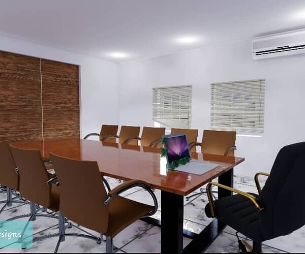 ArtStation - 3D interior design of a board room | Resources