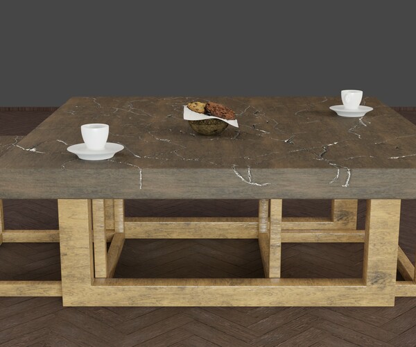 ArtStation - KINTSUGI COFFEE TABLE SET | Resources