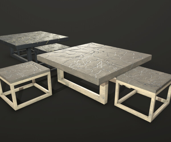 ArtStation - KINTSUGI COFFEE TABLE SET | Resources