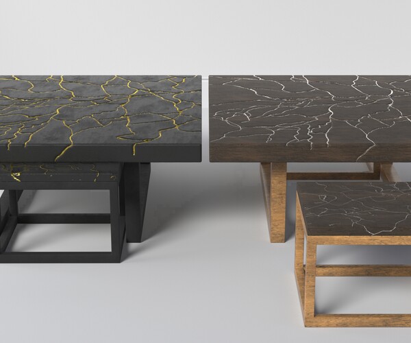 ArtStation - KINTSUGI COFFEE TABLE SET | Resources