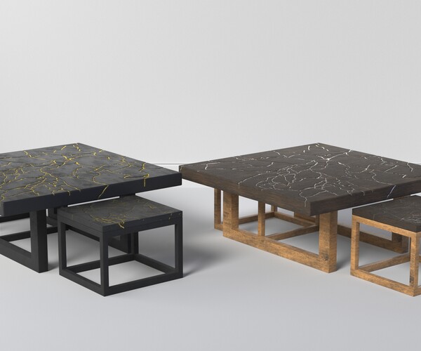 ArtStation - KINTSUGI COFFEE TABLE SET | Resources