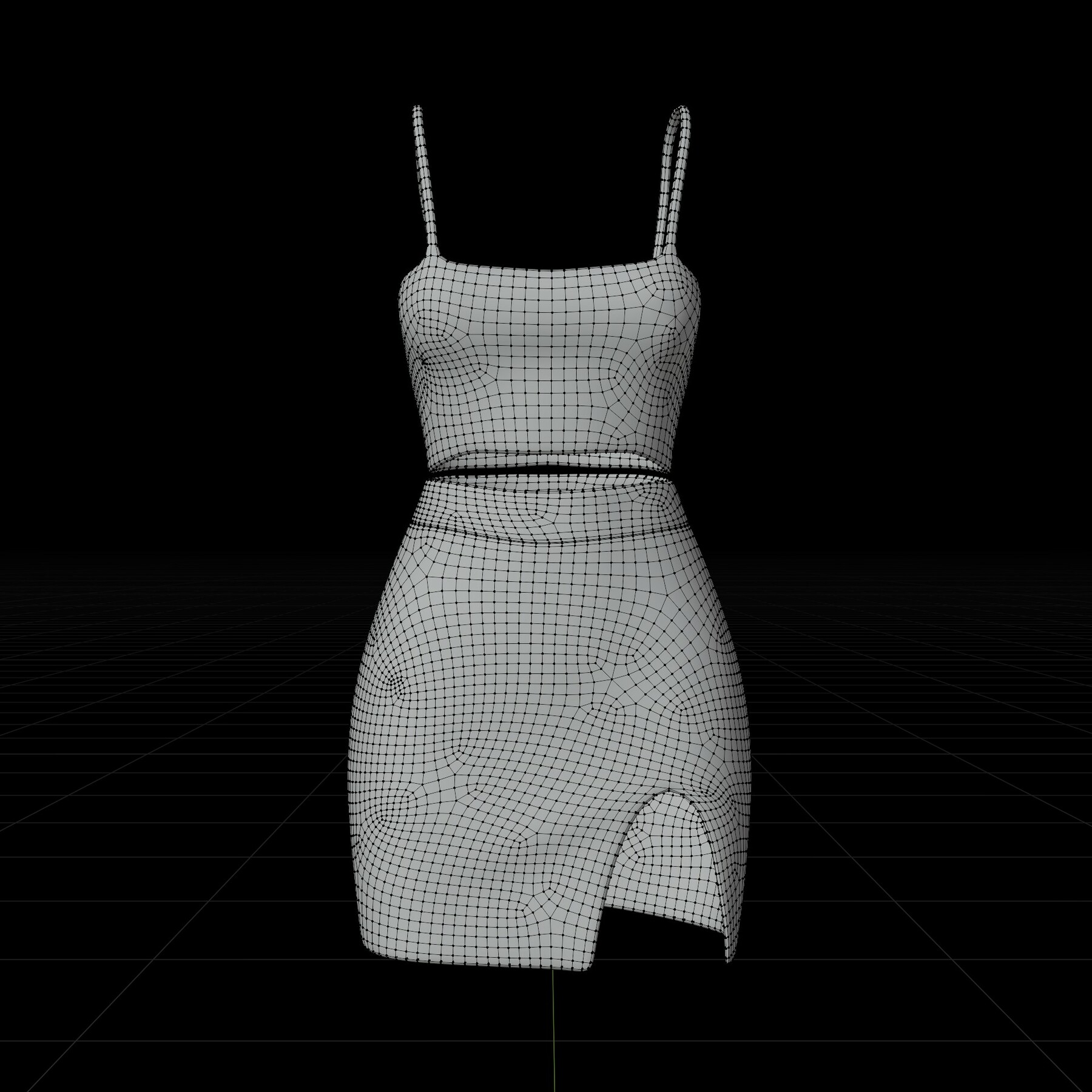 ArtStation - checkered two piece outfit- Plaid Cami Top And Mini Skirt ...