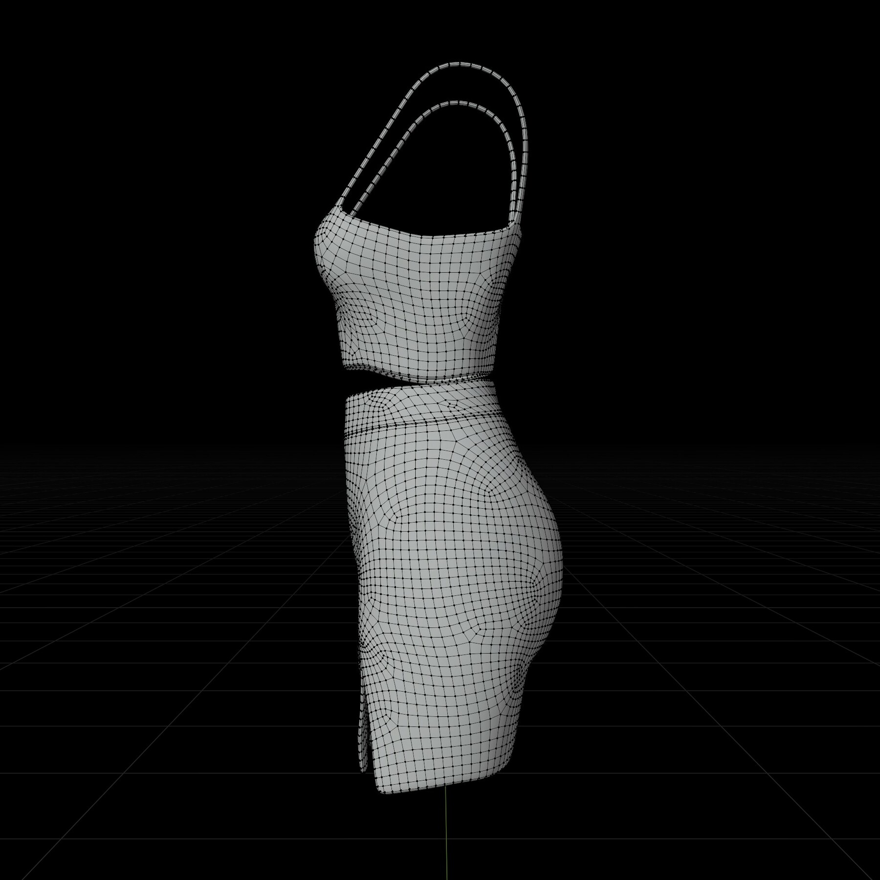 ArtStation - checkered two piece outfit- Plaid Cami Top And Mini Skirt ...