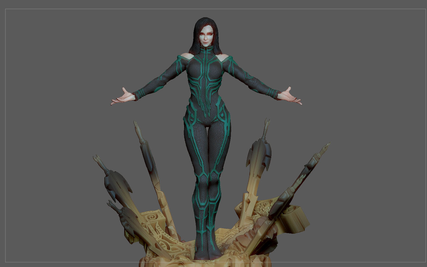 ArtStation - HELA THOR RAGNAROK MCU MARVEL STATUE FIGURINE 3D PRINT ...