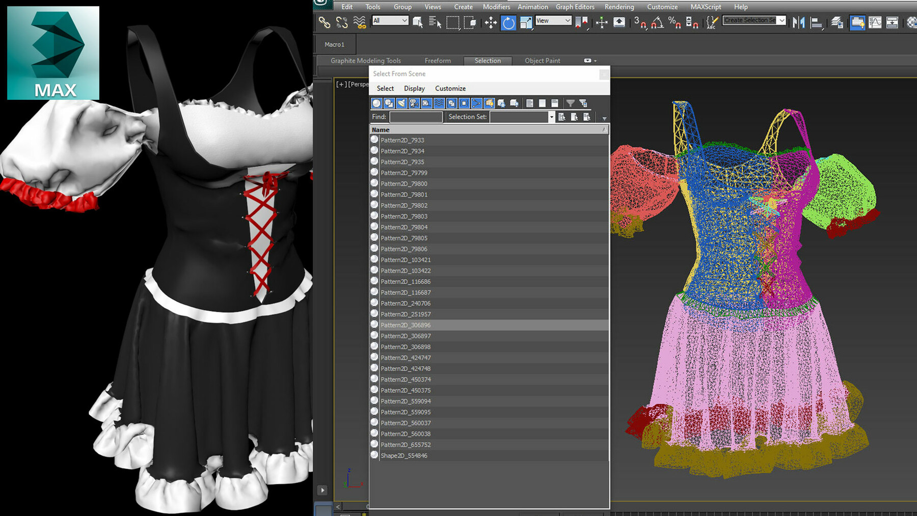 ArtStation - Maid Female outfit Clo3D and MD | Game Assets