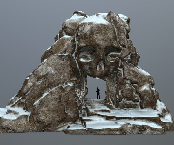 ArtStation - snow skull cave | Game Assets