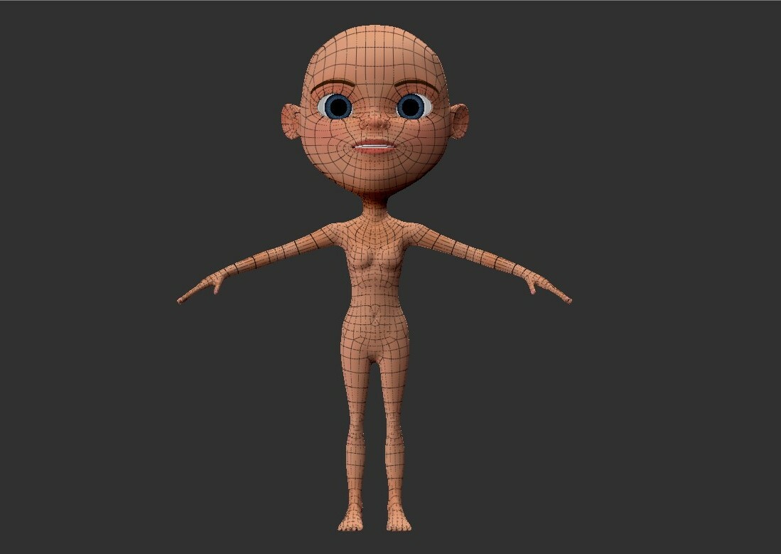 ArtStation - BASE MESH CARTOON GIRL | Resources
