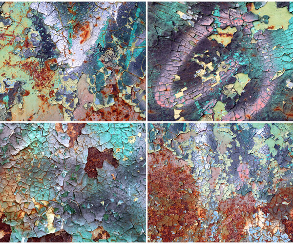 ArtStation - 11 Colourful Rust Textures | Artworks