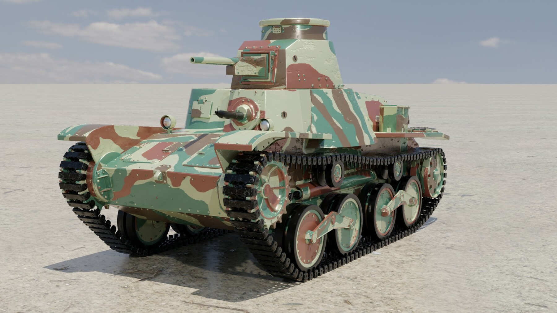 ArtStation - Type-95 Ha-Go Japanese World War 2 Light Tank | Resources