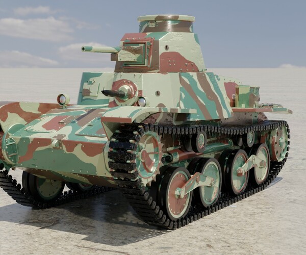 ArtStation - Type-95 Ha-Go Japanese World War 2 Light Tank | Resources