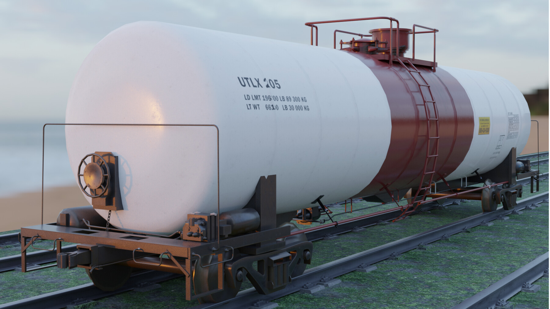 ArtStation - Railway Tank Car - Railroad - Train Tank Wagon | Game Assets
