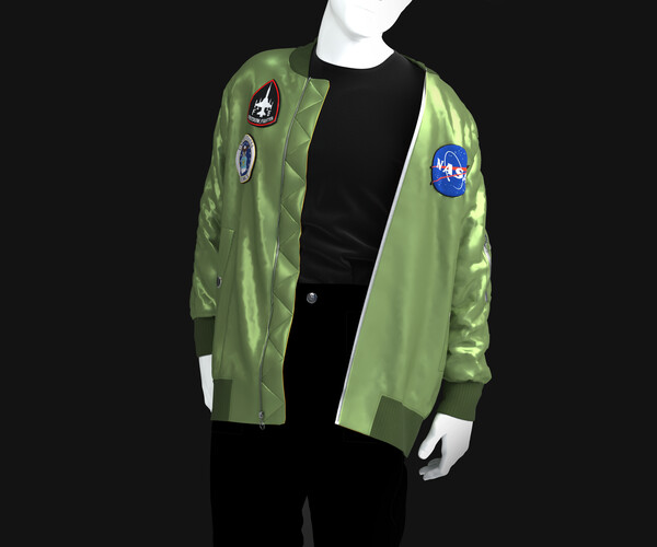 ArtStation - Men's MA-1 Flight Jacket Outfit | Game Assets
