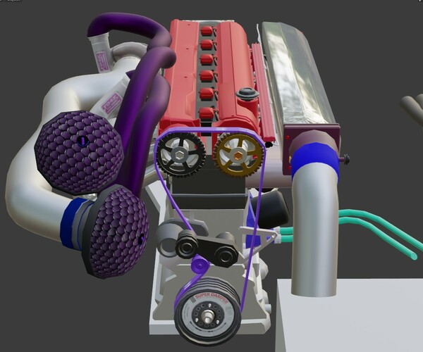 ArtStation - Toyota Yamaha 2JZ | Game Assets