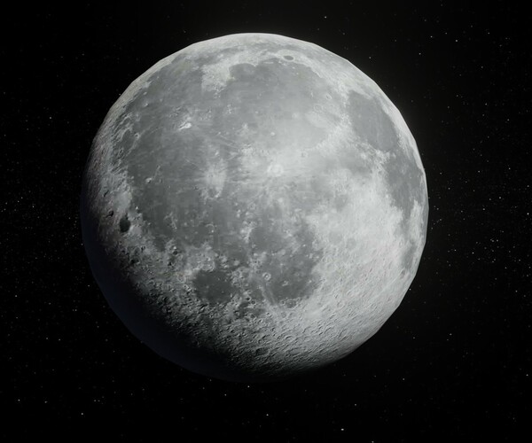 ArtStation - Photorealistic Moon 2k Textures 3D Model | Game Assets