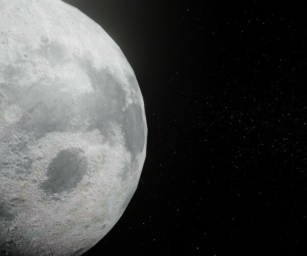 ArtStation - Photorealistic Moon 2k Textures 3D Model | Game Assets