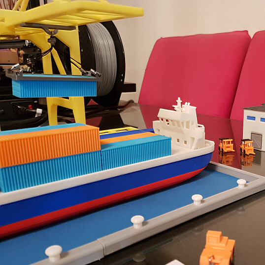 ArtStation - Container Port scale model ( maquette ) | Resources