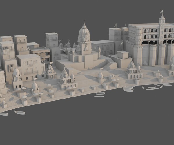 ArtStation - 3D Varanasi Ghat model | Resources