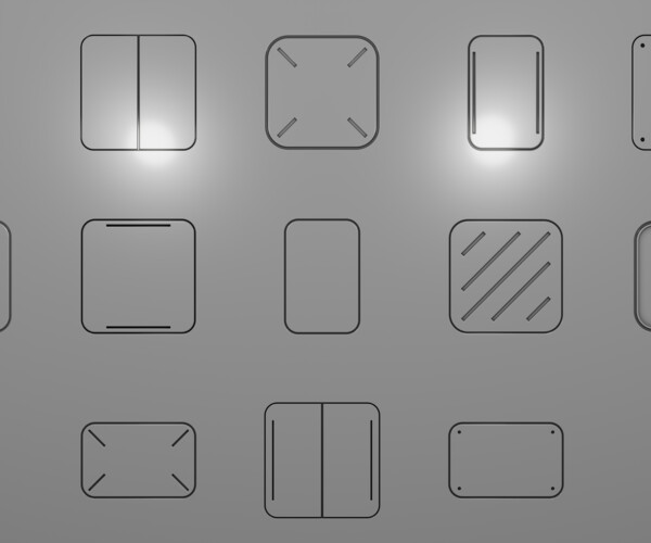 ArtStation - Simple Panels - Decal Pack | Game Assets
