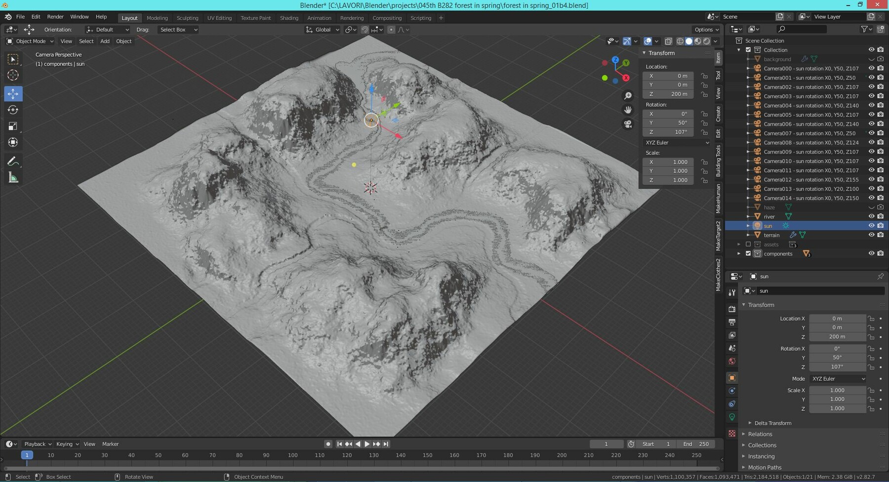 ArtStation - Forest by season in Blender | Resources