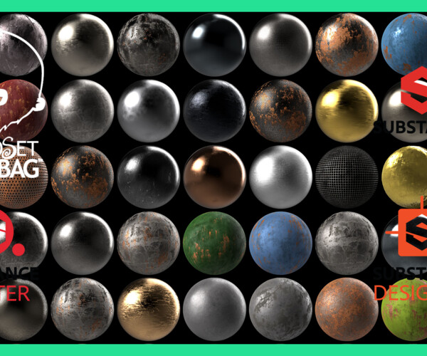 ArtStation - 50 Metal Metallic Steel Seamless PBR Texture Pack Material ...