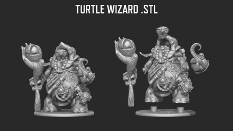 ArtStation - Turtle Wizard Printable .STL | Resources