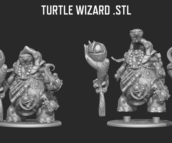 ArtStation - Turtle Wizard Printable .STL | Resources