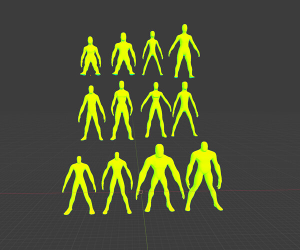 ArtStation - Alien Fantasy Humanoid Character Base Meshes Low-Medium ...