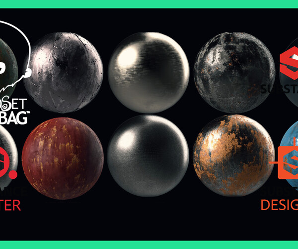 ArtStation - 10 Metal Metallic Steel Seamless PBR Texture Pack Material ...