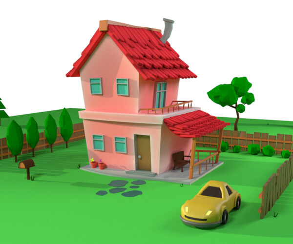 ArtStation - Cartoon house 3 | Game Assets
