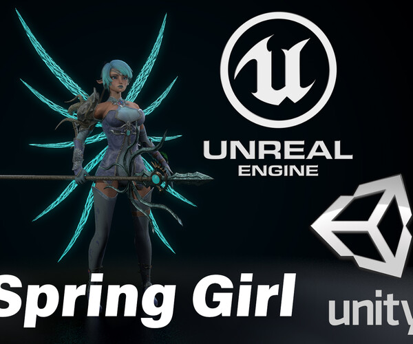 ArtStation - Spring Girl | Game Assets