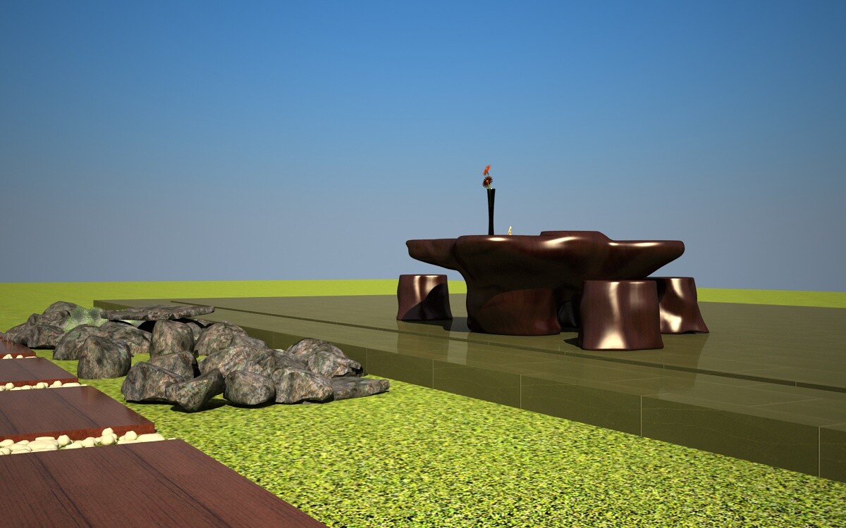 ArtStation - Seating Area Landscape | Resources