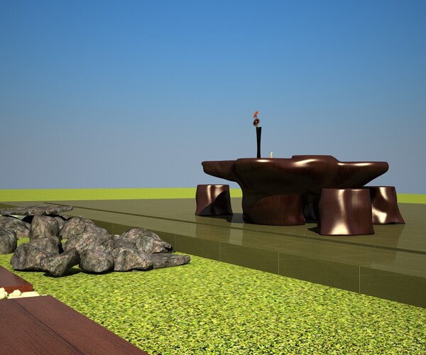 ArtStation - Seating Area Landscape | Resources