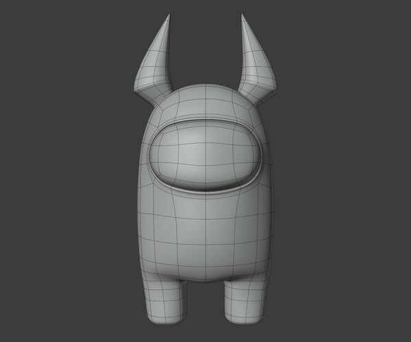 ArtStation - Among Us Devil Horns Character | Game Assets