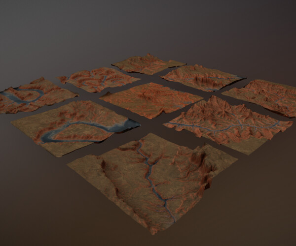 ArtStation - Red Canyon Landscapes / Terrain | Game Assets