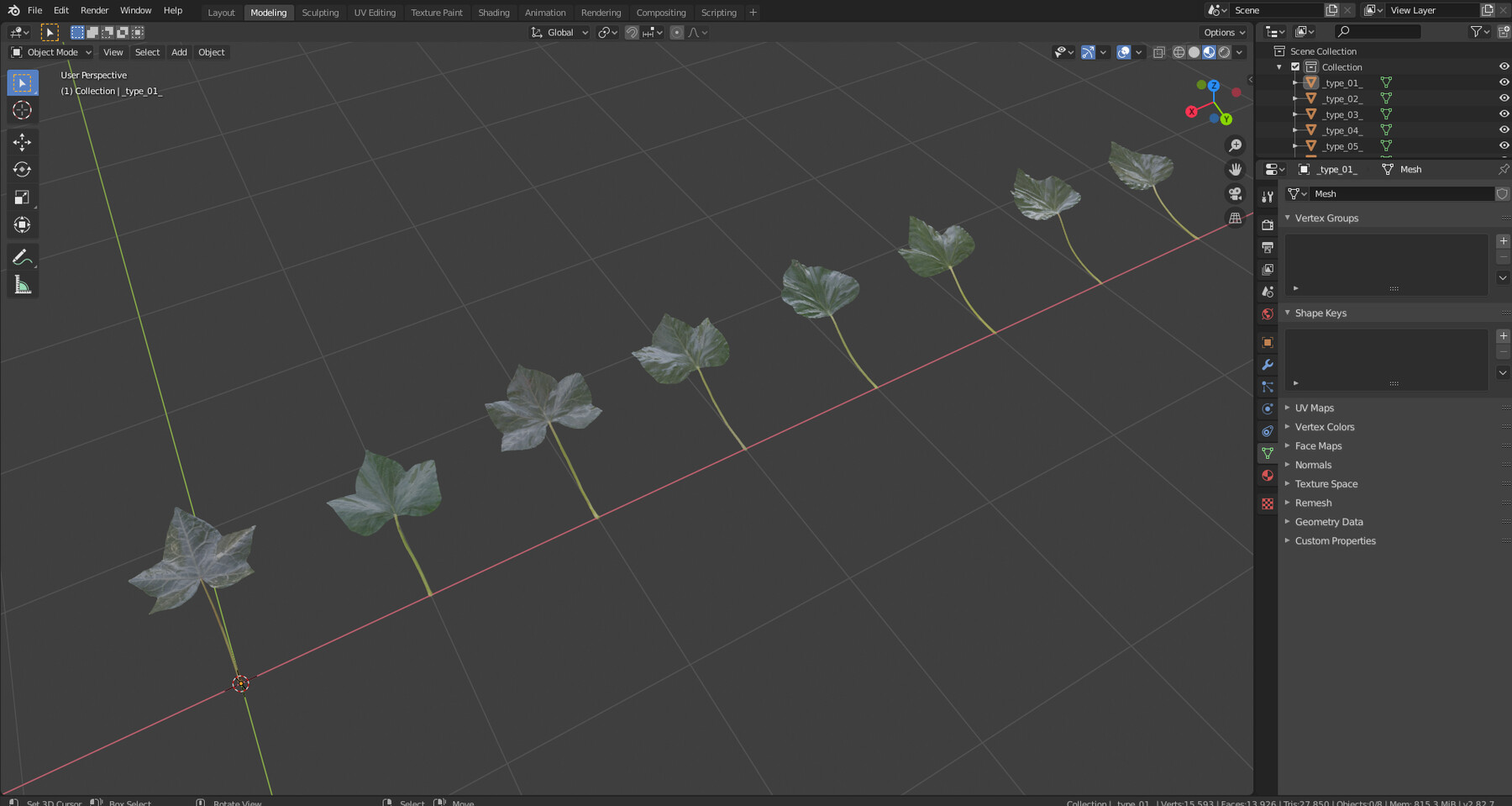 ArtStation - ivy leaves 3D model | Resources