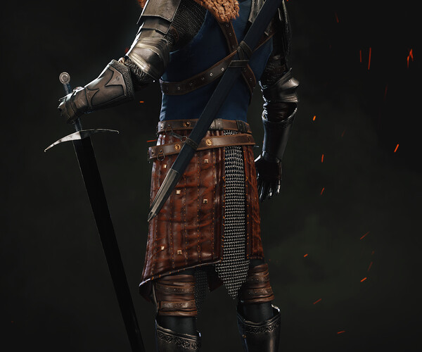 ArtStation - 3D Medieval Knight with Armor and Fur | Game Assets