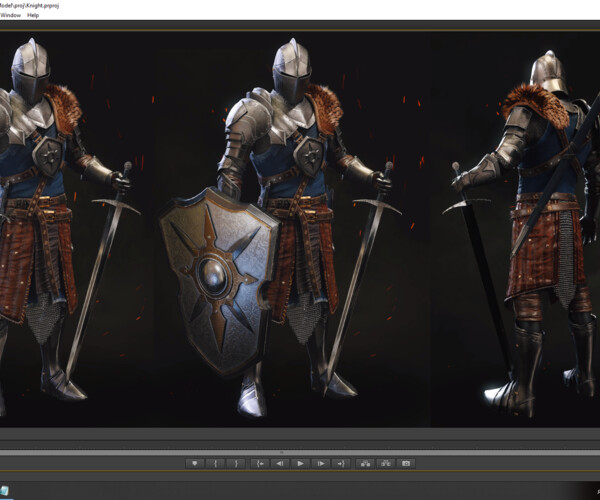 ArtStation - 3D Medieval Knight with Armor and Fur | Game Assets