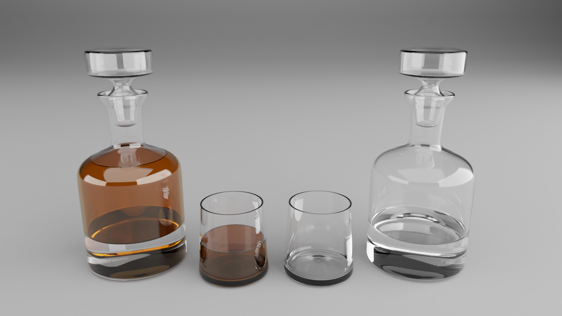 ArtStation - High poly set bottles with glasses | Game Assets