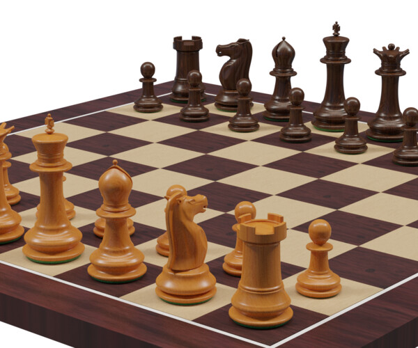 ArtStation - 3D Wooden Chess Set | Game Assets