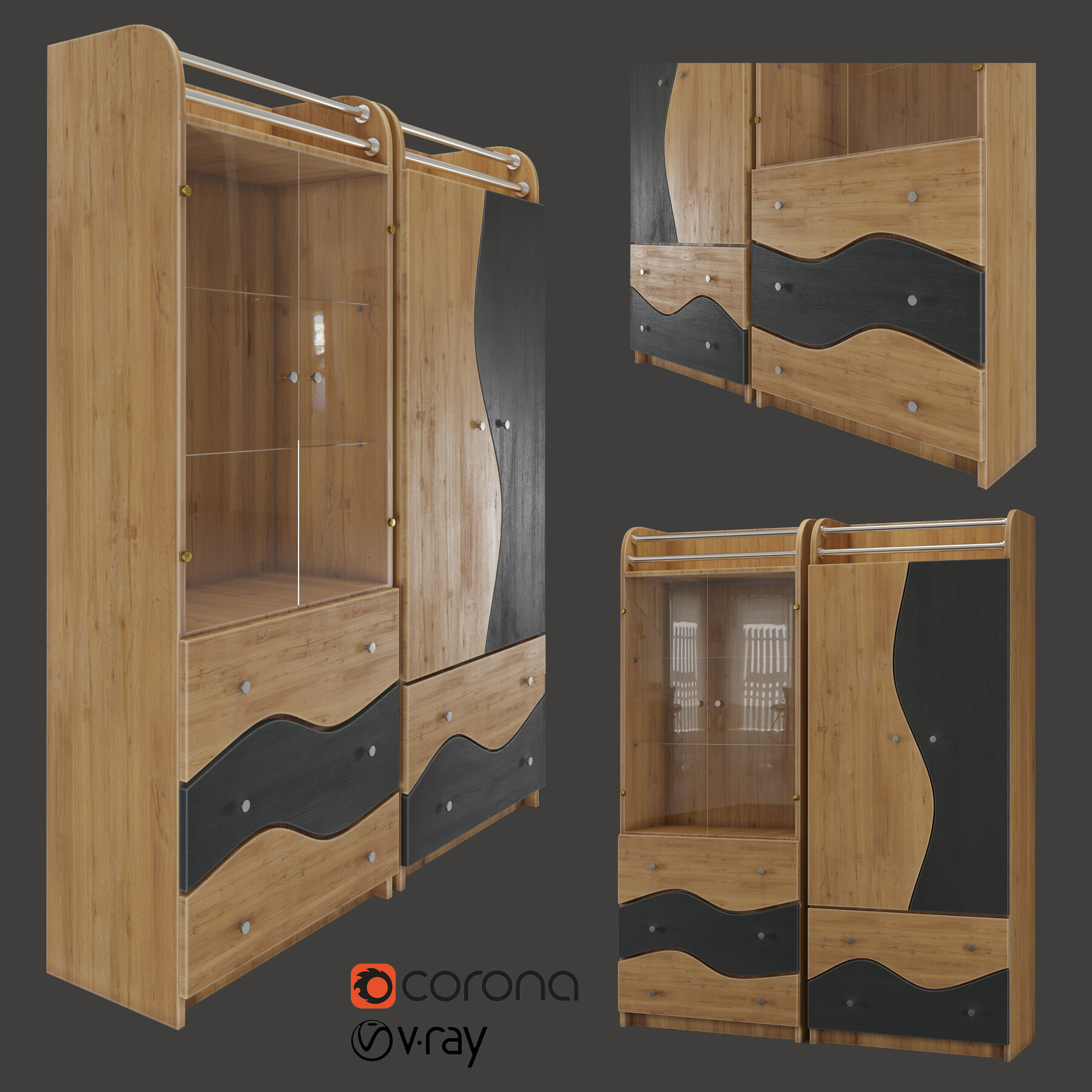 ArtStation - Closet_Set_Modern-01 | Game Assets