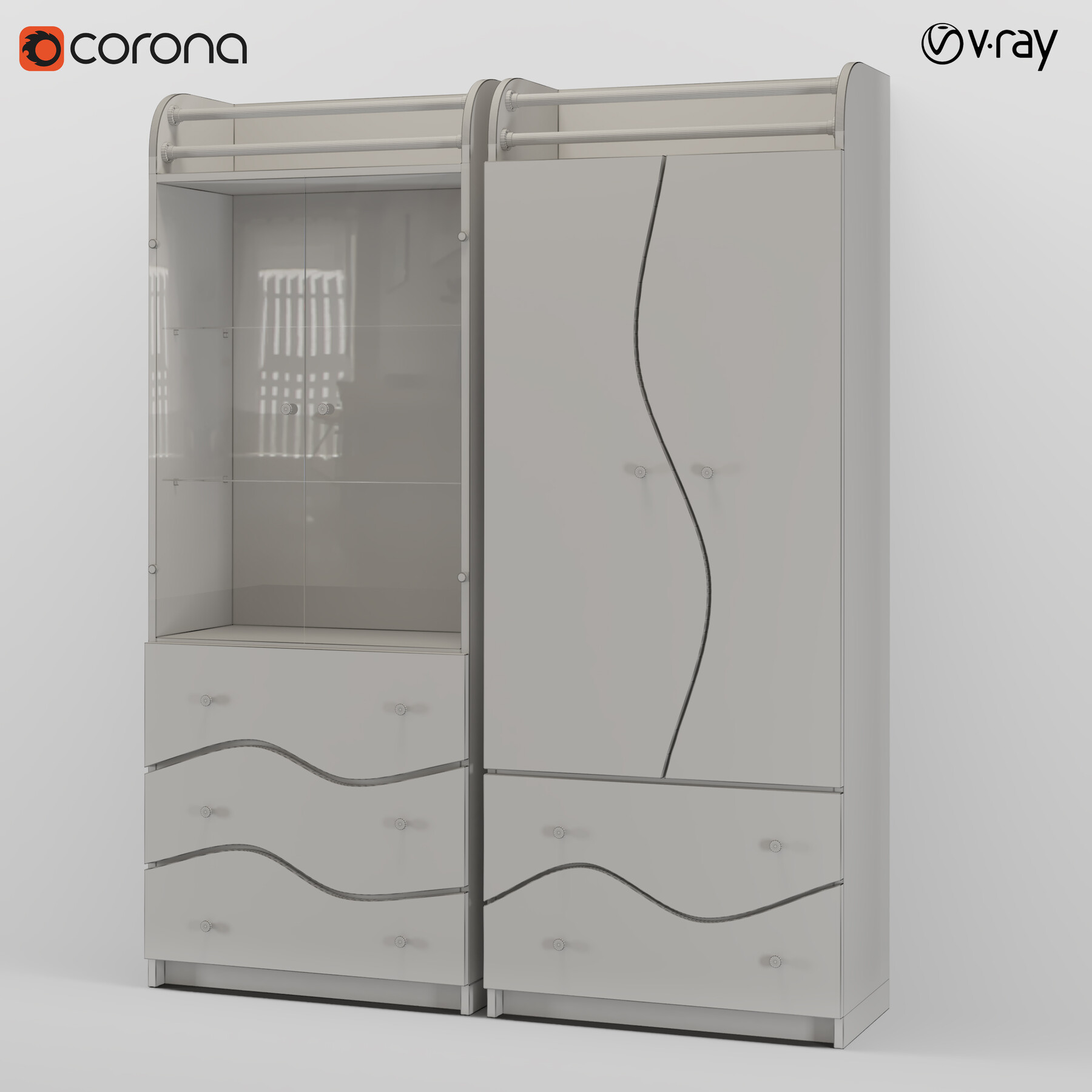ArtStation - Closet_Set_Modern-01 | Game Assets