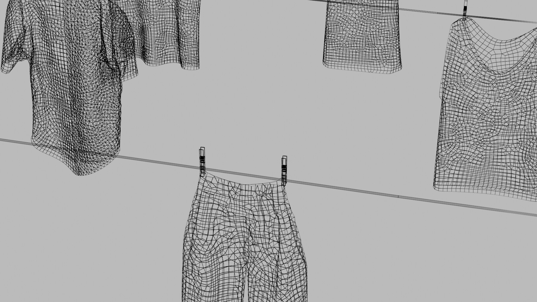 ArtStation - 16 clothes hanging collection | Game Assets