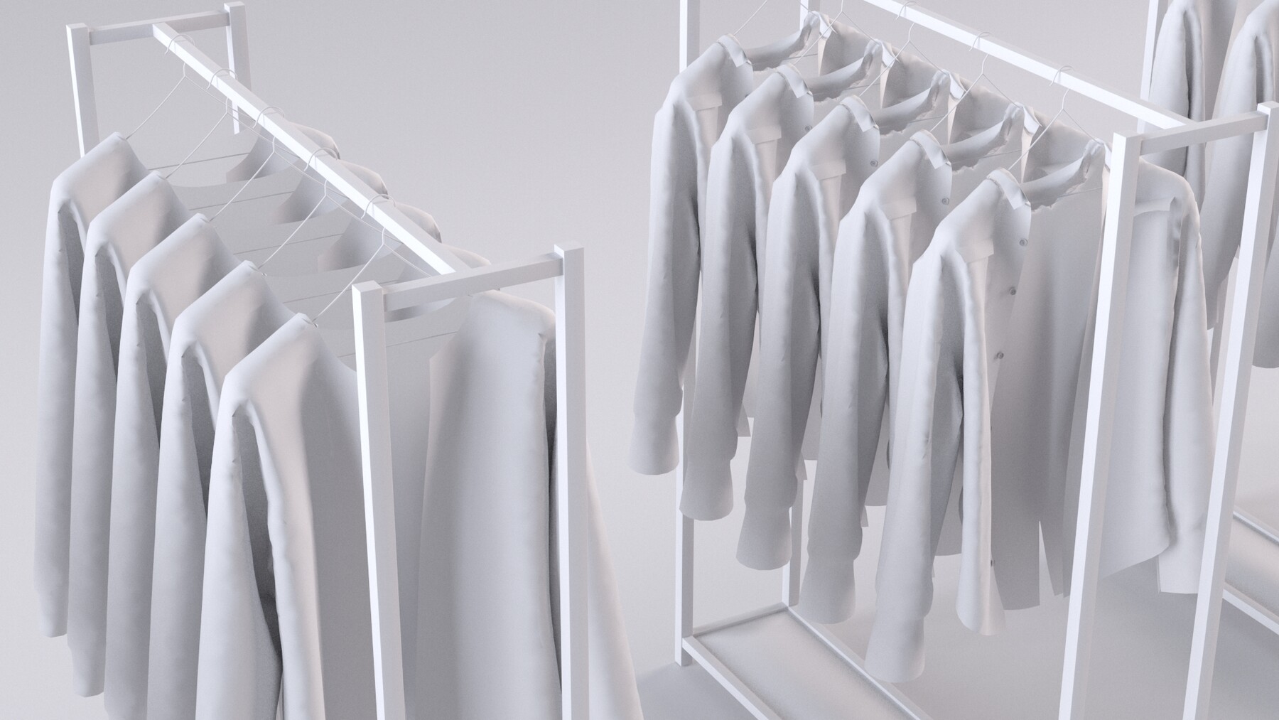 ArtStation - 5 unisex shirts rack | Game Assets