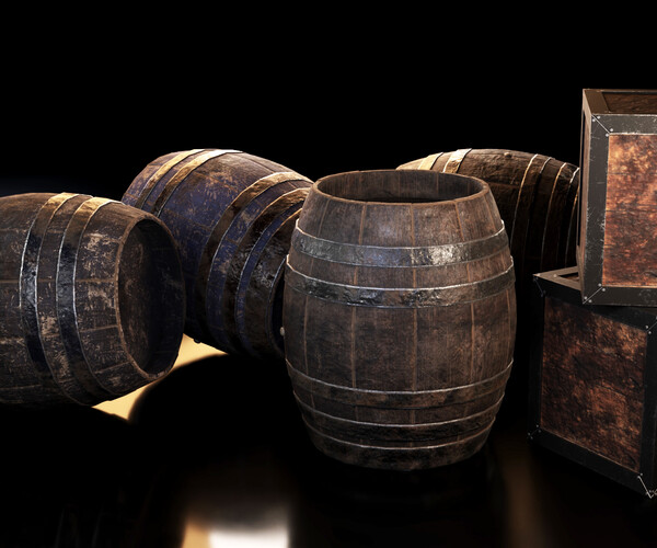 ArtStation - Barrels and Box barrel | Resources